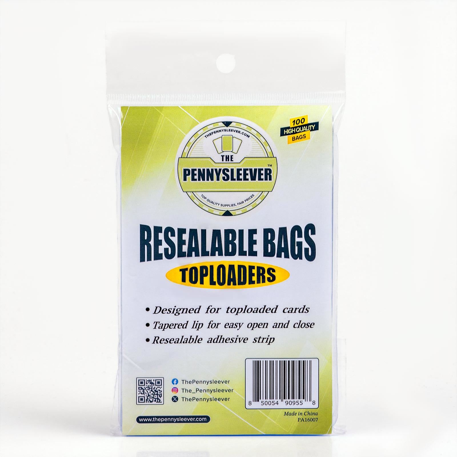 Resealable Bags for Toploaders (100 count) – The Pennysleever